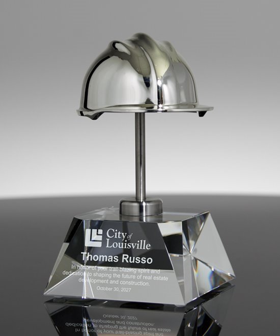 Crystal Hard Hat Award | Construction Trophy | Edco Awards