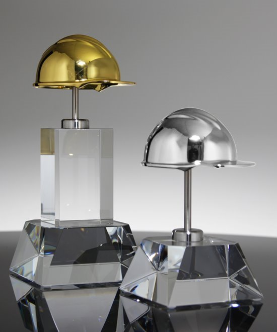 Crystal Hard Hat Award | Construction Trophy | Edco Awards