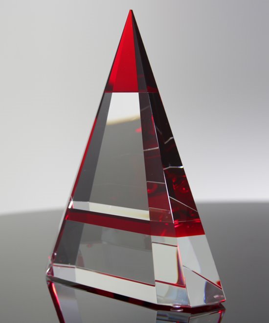 Albright Red Crystal Pyramid Award | OPT8372-R | Edco Awards