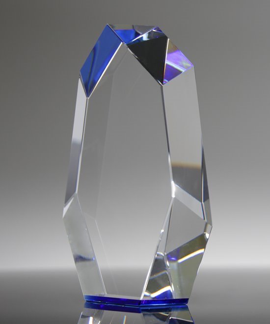Cornerstone Blue Crystal Diamond Award | SLO1672-L | Edco Awards