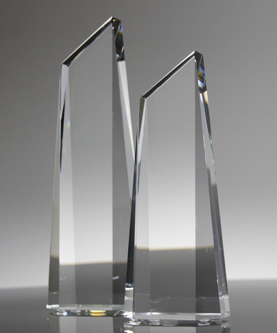 Clear Crystal Polygon Obelisk Award | Saxton Tower | Edco Awards