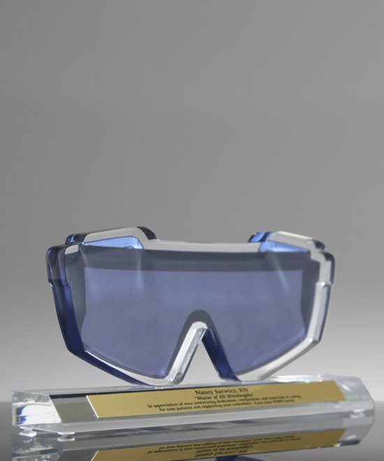 Safety Glasses Acrylic Trophy | Safety Award | Edco Awards