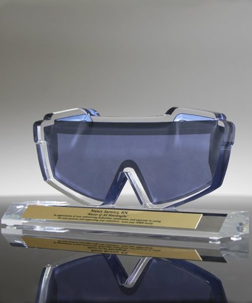 Safety Glasses Acrylic Trophy | Safety Award | Edco Awards