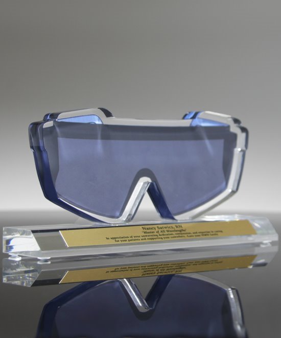 Safety Glasses Acrylic Trophy | Safety Award | Edco Awards