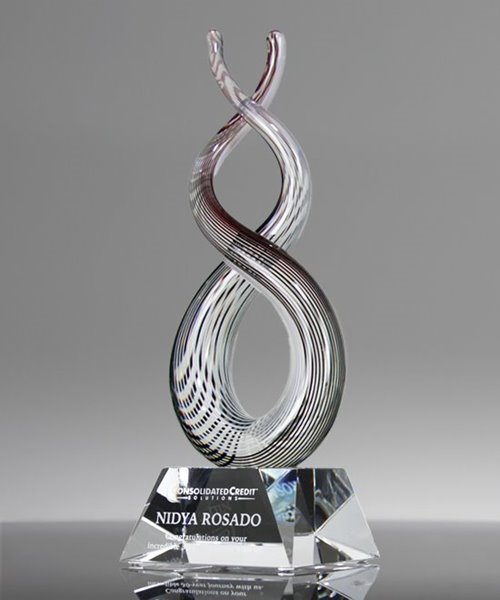 Luminous Fibers Helix Art Glass Award | Edco Awards