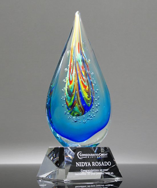Fantasy Flare Service Award | Art Glass Flame | Edco Awards