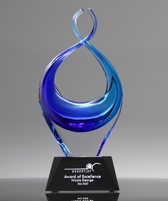 Oceanic Infinity Glass Award | Black Base | Edco Awards