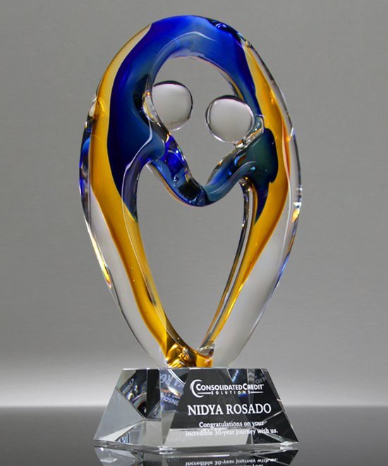 Artful Collaboration Glass Trophy | Edco Awards