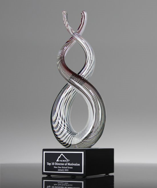 Divine Infinity Helix Art Glass Trophy | Edco Awards