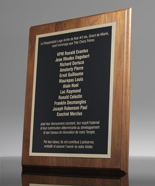 Genuine Walnut Award Plaque | Laser Engraved | Edco Awards
