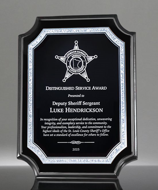 Laureate Ebony Service Plaque | Officer Service Award | Edco Awards