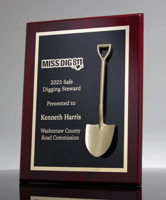 Ground Breaking Gold Shovel Plaque | edco.com | Edco Awards