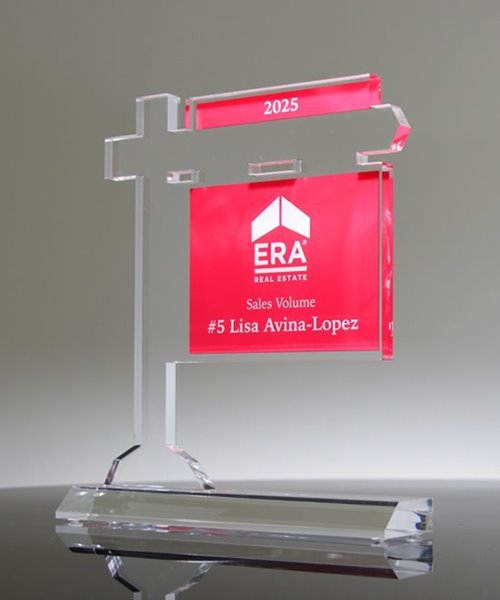 Acrylic Real Estate Sign Trophy | Edco Awards