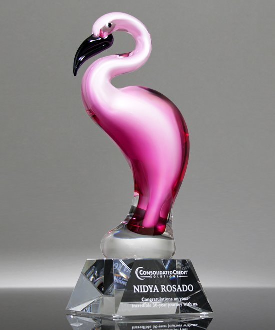 Crystal Flamingo Trophy | Edco Awards
