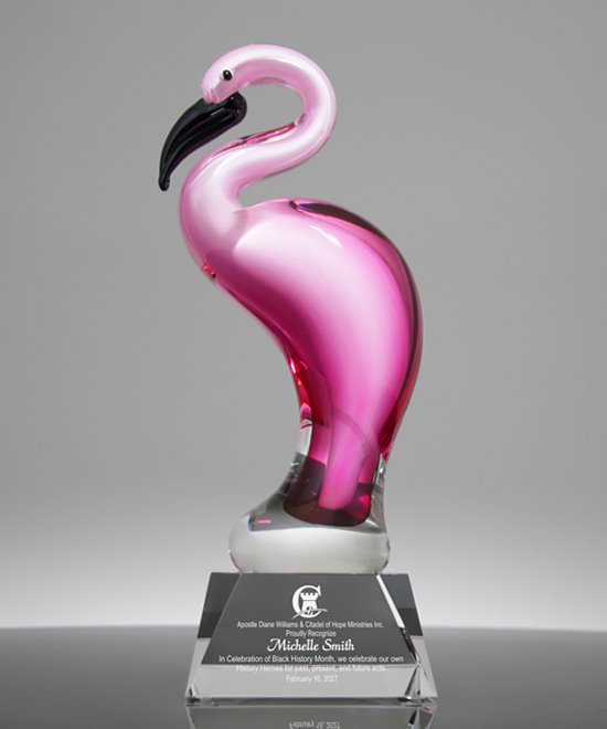 Crystal Flamingo Trophy | Edco Awards