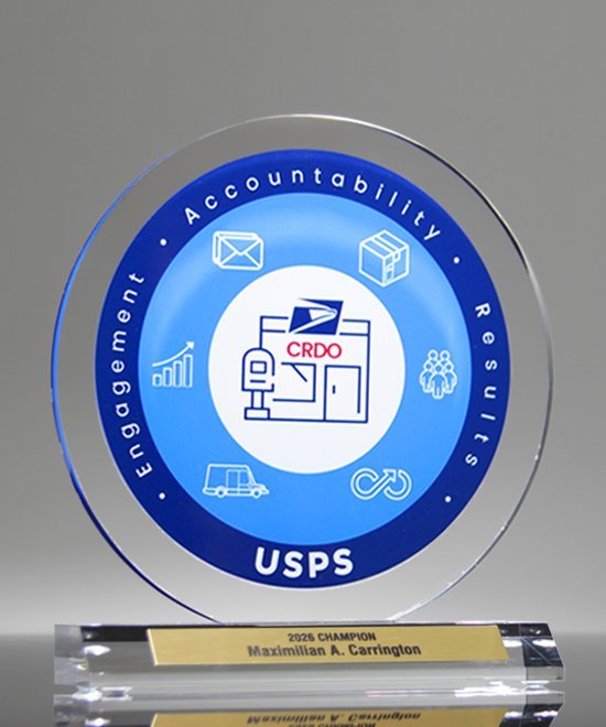 Premium Acrylic Circle Award | Full Color Award | Edco Awards