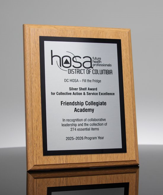 Upstate Oak Silver Plaque | Engraved Award | Edco Awards