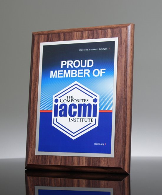 Walnut-Finish Full Color Plaque Award | Edco Awards