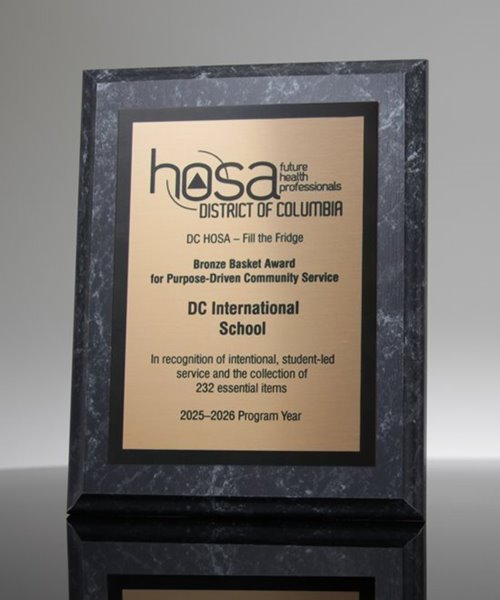 Graystone Rose Gold Plaque | Engraved Award | Edco Awards