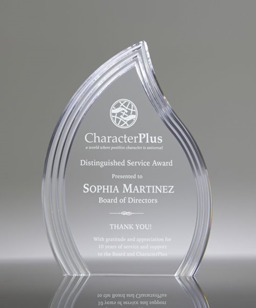 Halo Flame Acrylic Award Laser Engraved | Edco Awards