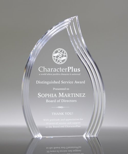 Halo Flame Acrylic Award Laser Engraved | Edco Awards