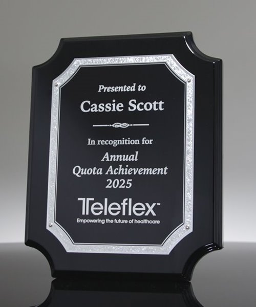 Laureate Ebony Silver Plaque | Barhill AP84 | Edco Awards
