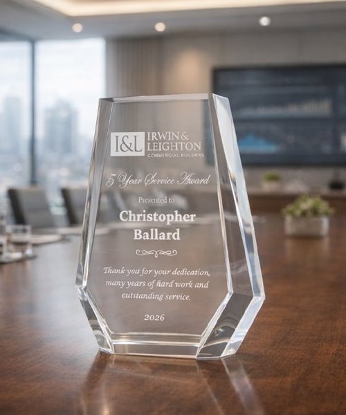 Faceted Shield Acrylic Award | Edco Awards